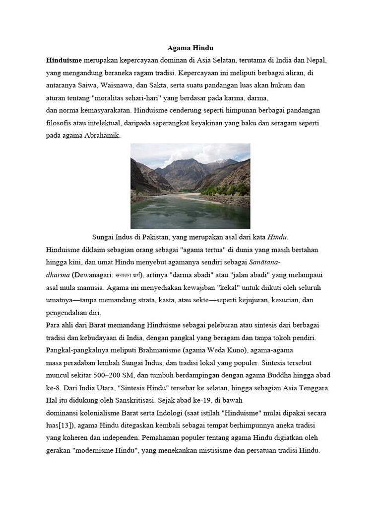 Agama Hindu | PDF | Ilmu Sosial | Agama & Spiritualitas