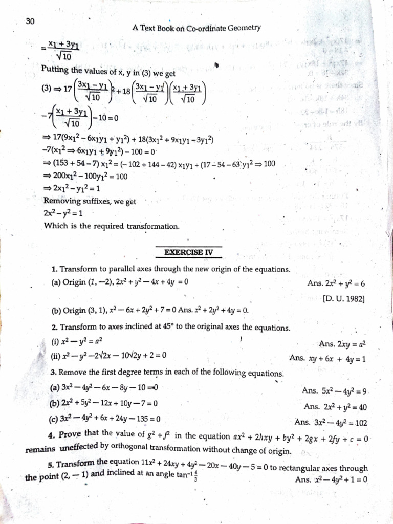 Coordinate Geo Rahman Exercise | Download Free PDF | Cartesian ...