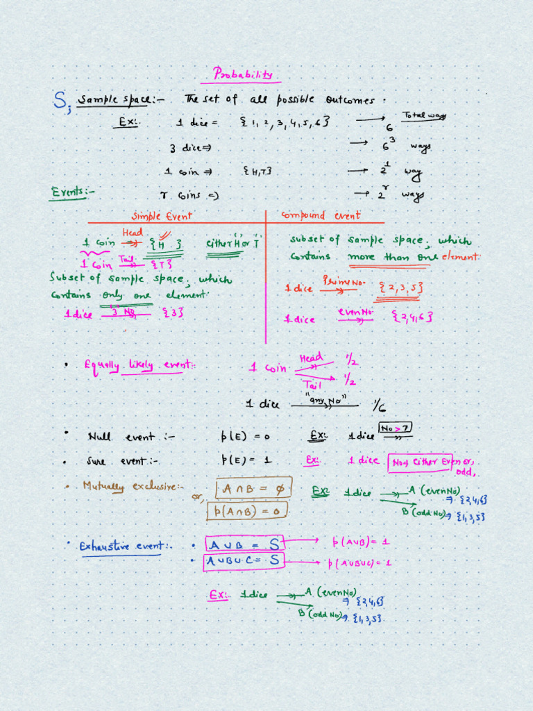 Probability 11th Class | PDF | Mathematics | Mathematical Objects
