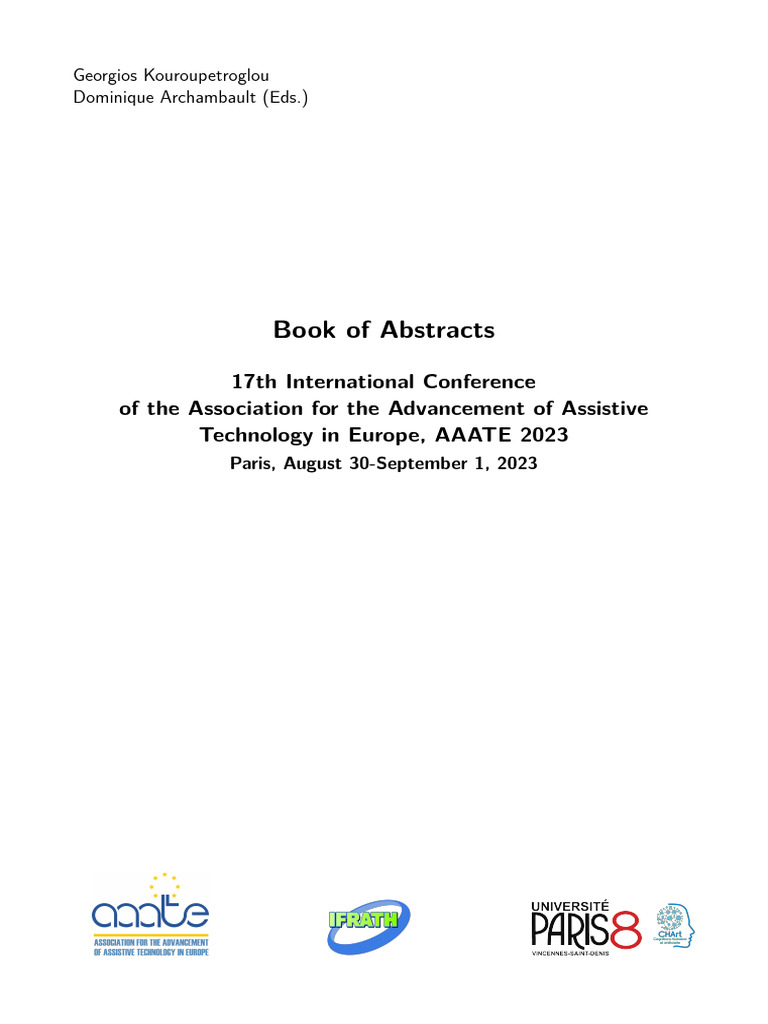 AAATE 2023 - Book of Abstracts | PDF