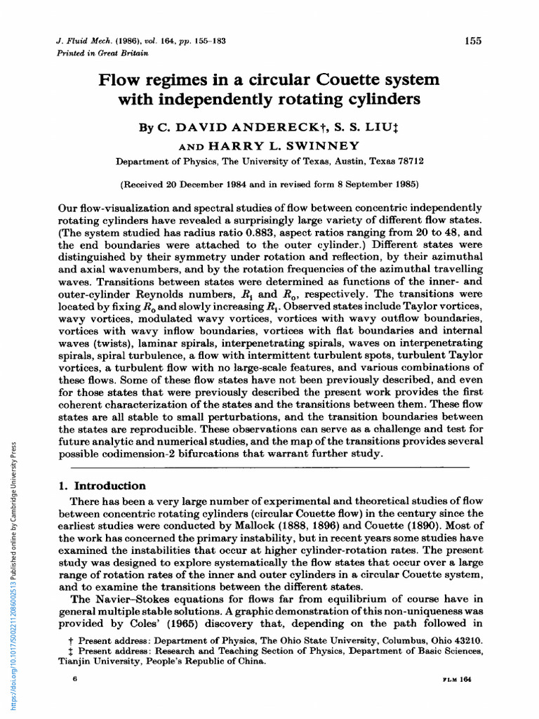 Flow Regimes in A Circular Couette System With Independently Rotating ...