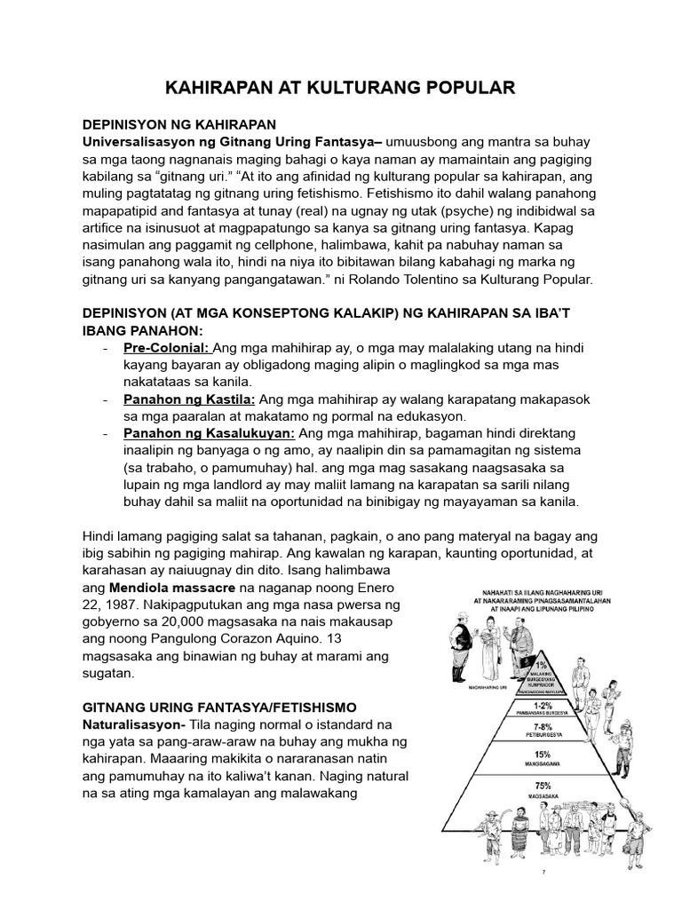 Kahirapan at Kulturang Popular | PDF