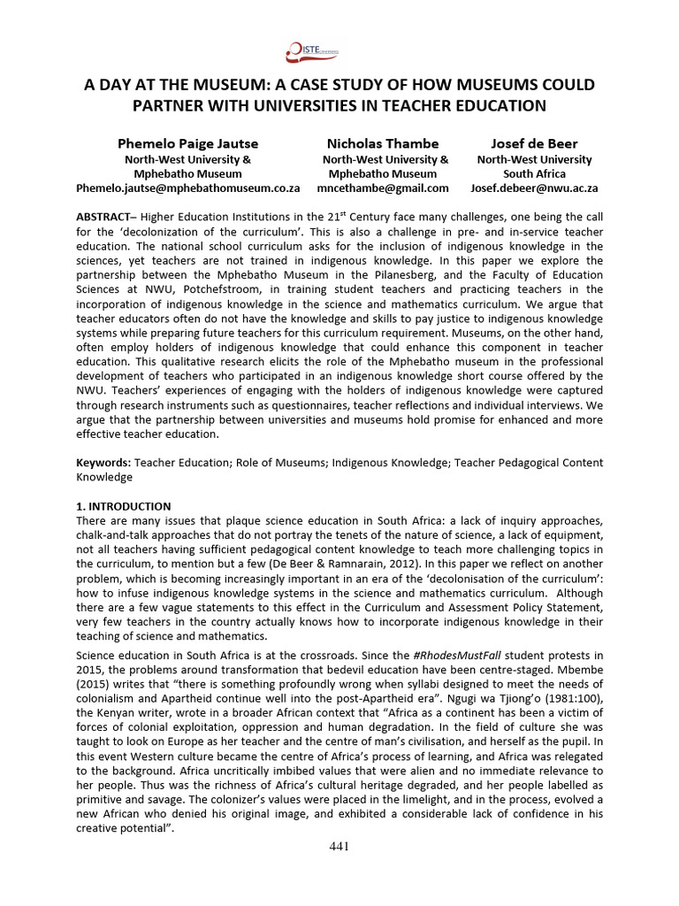 A Day at The Museum A Case Study of How Museums Could Partner With ...