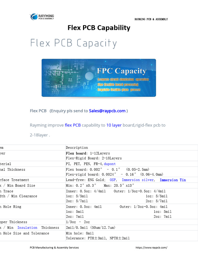 Flex PCB Capability | Download Free PDF | Printed Circuit Board | Computing