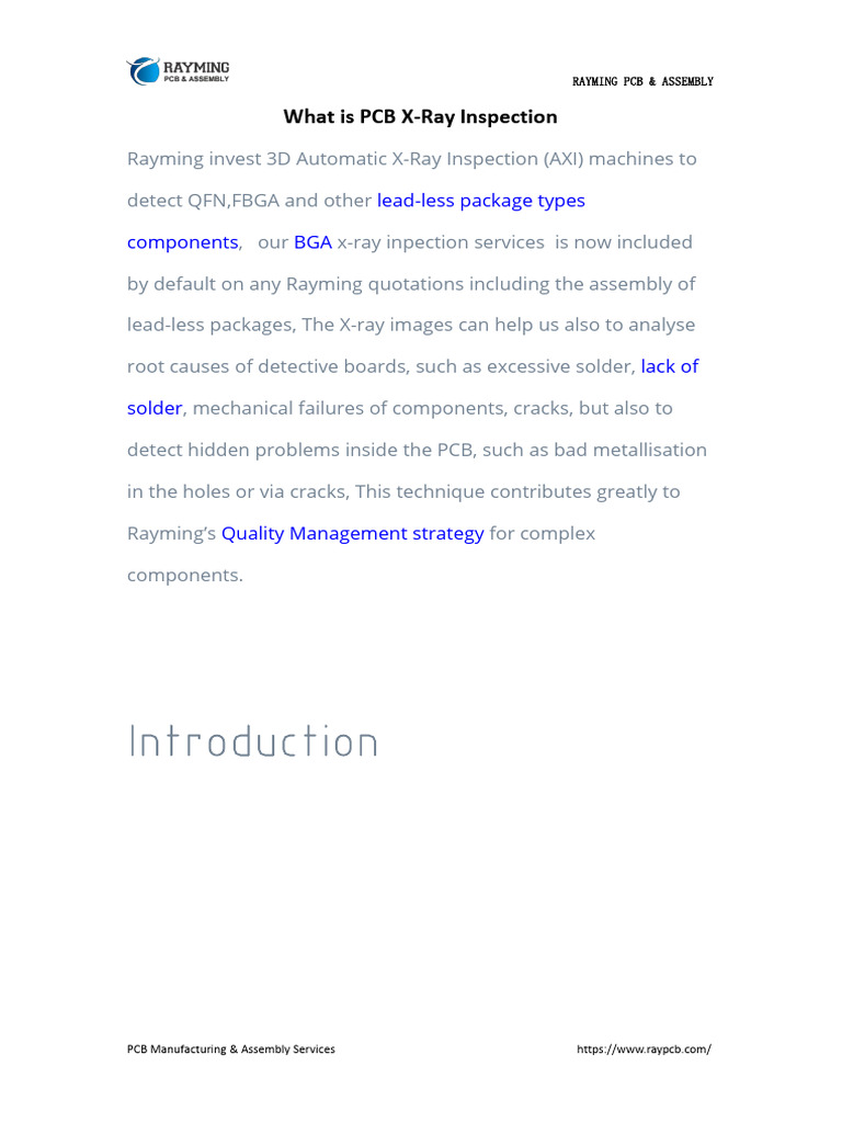 What Is PCB X-Ray Inspection | PDF | Printed Circuit Board | X Ray