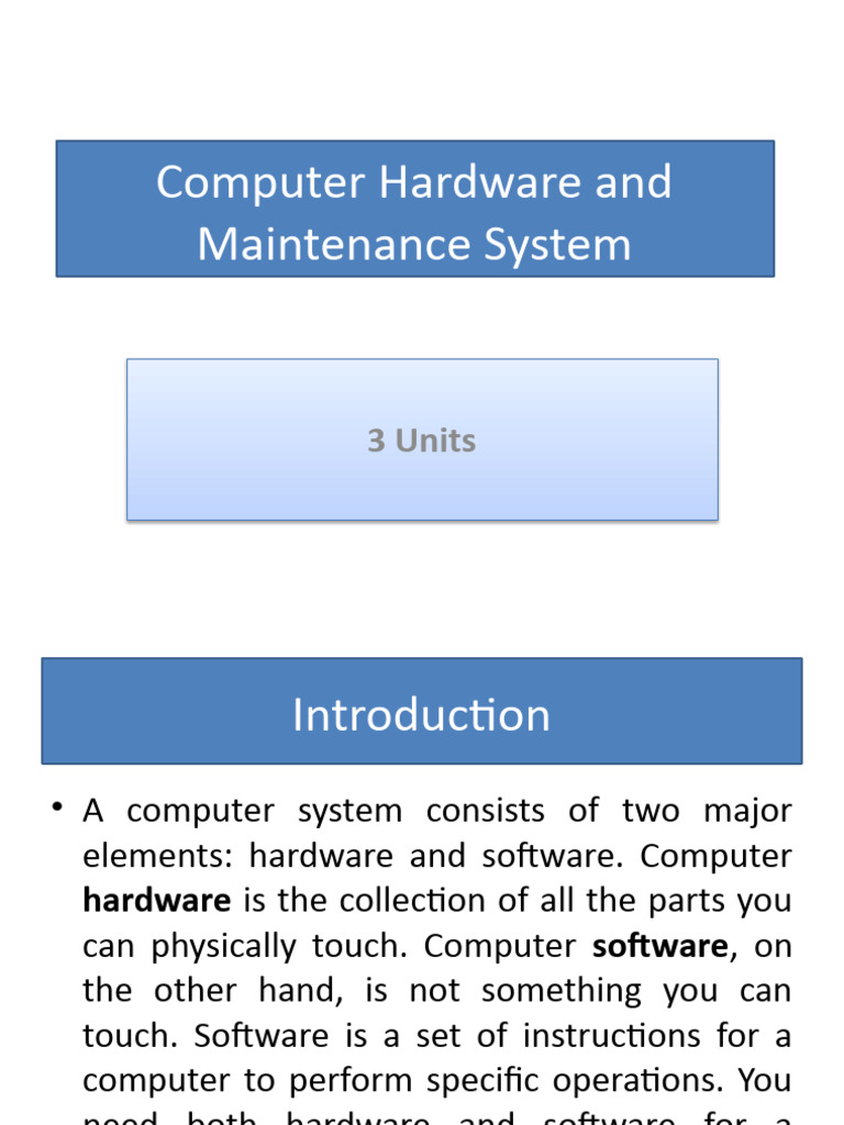 Introduction to Computer Hardware | PDF | Hard Disk Drive | Computer Data Storage