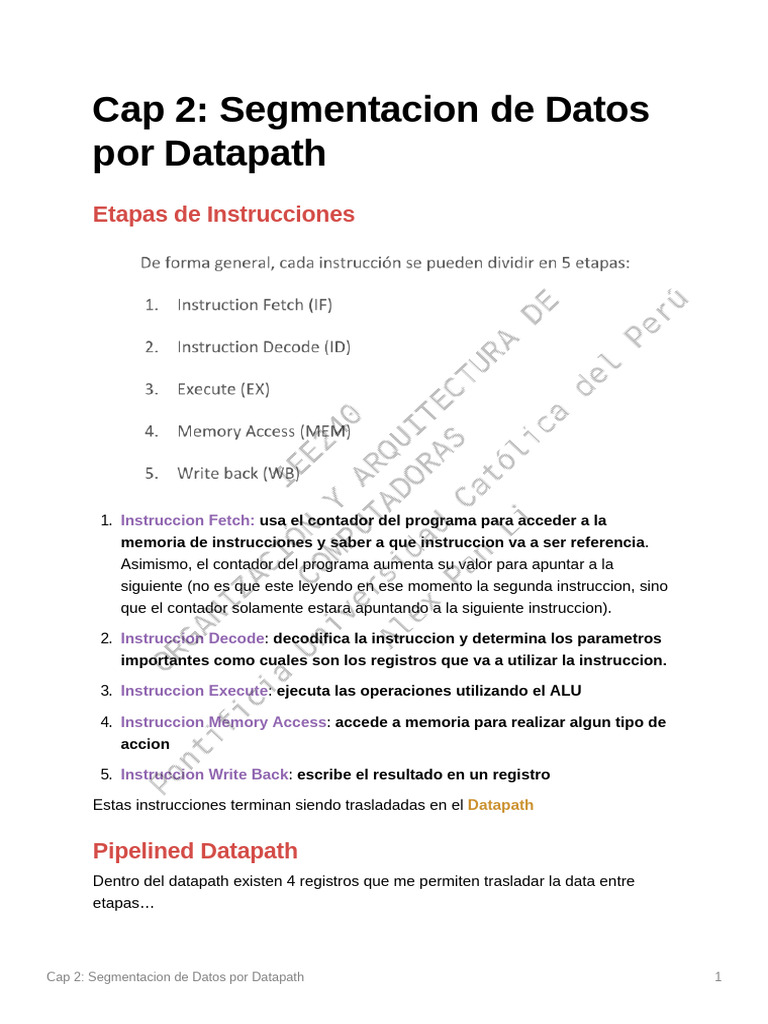 Cap 2 Segmentacion de Datos Por Datapath | PDF | Ciencias de la Computación | Circuito integrado