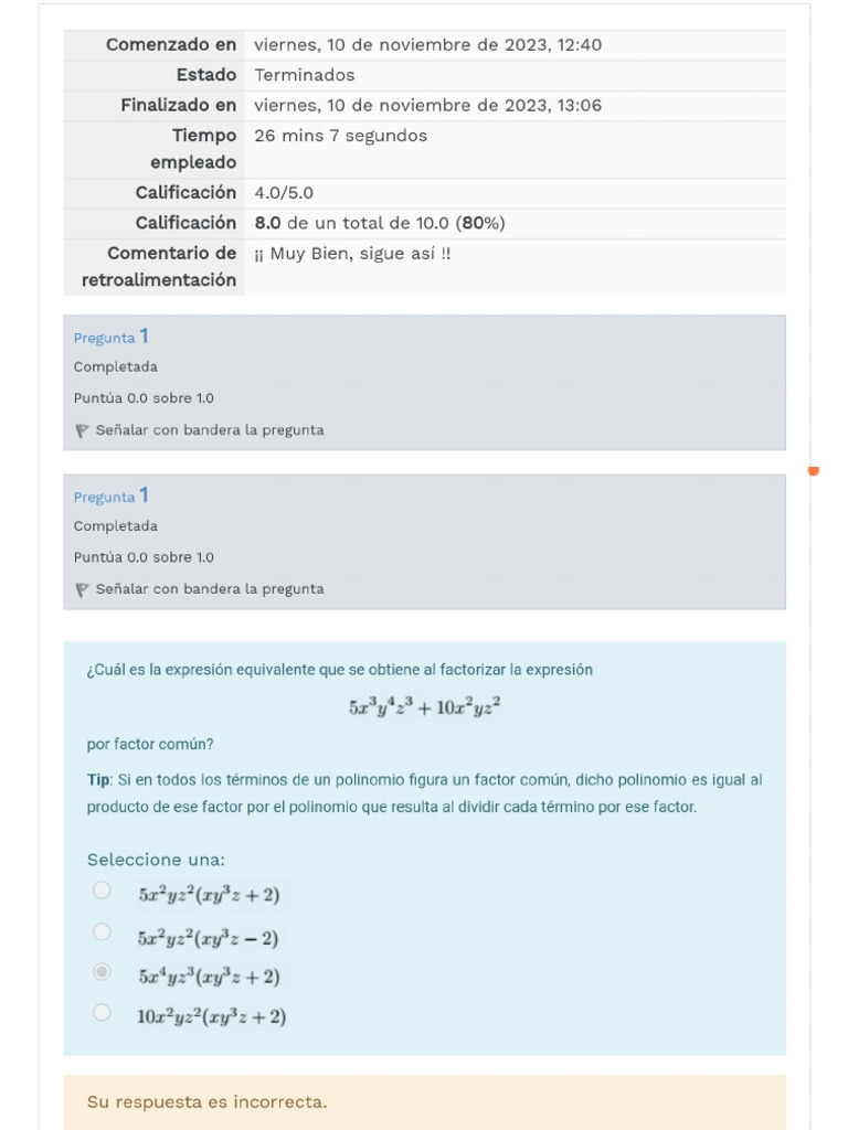 Algebra Super Examen Semana 3 | PDF Algebra Super Examen Semana 3 | PDF