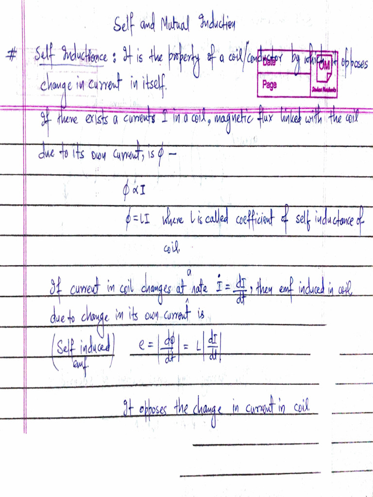 Self and Mutual Induction | PDF