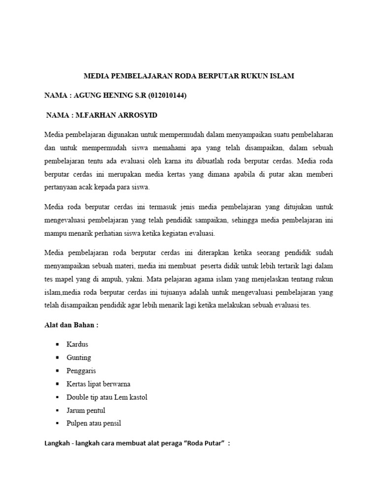 Membuat Roda Berputar | PDF | Karier & Perkembangan