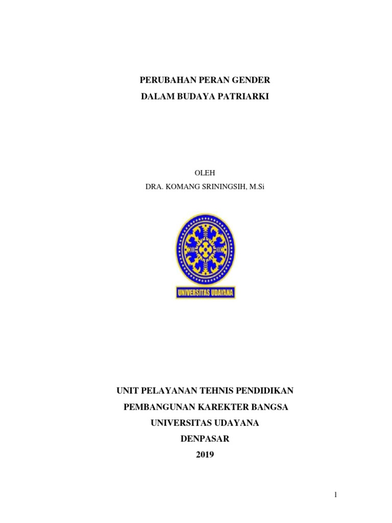 Perubahan Peran Gender Dalam Budaya Patriarki | PDF