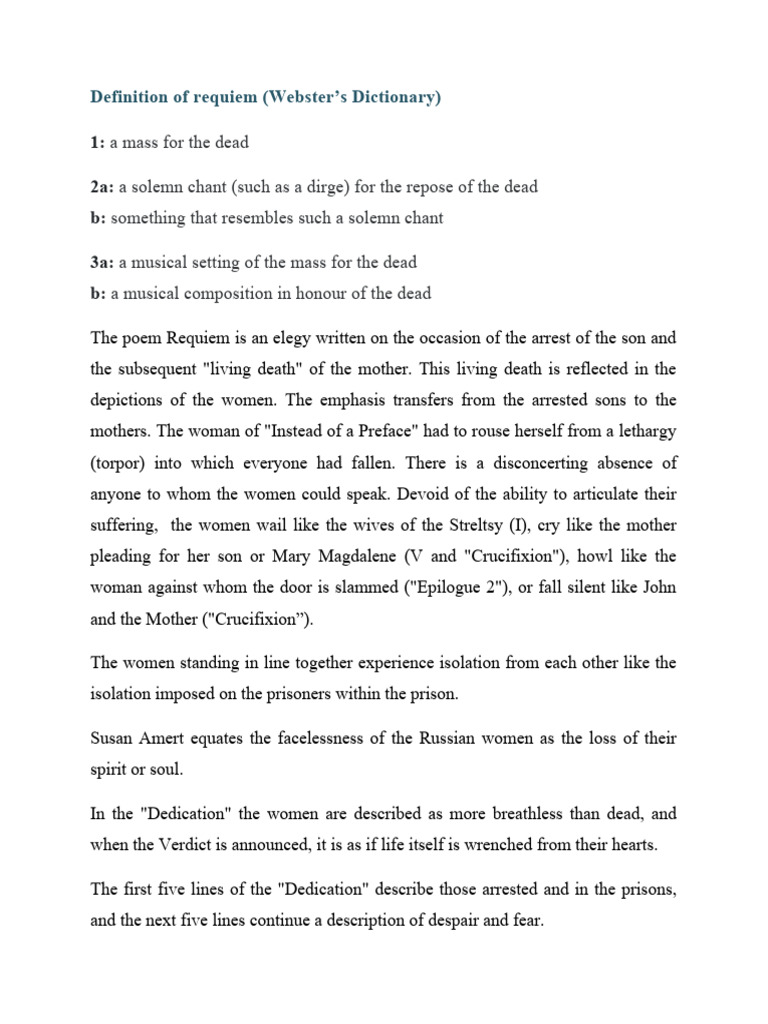 Requiem Part 2 | PDF