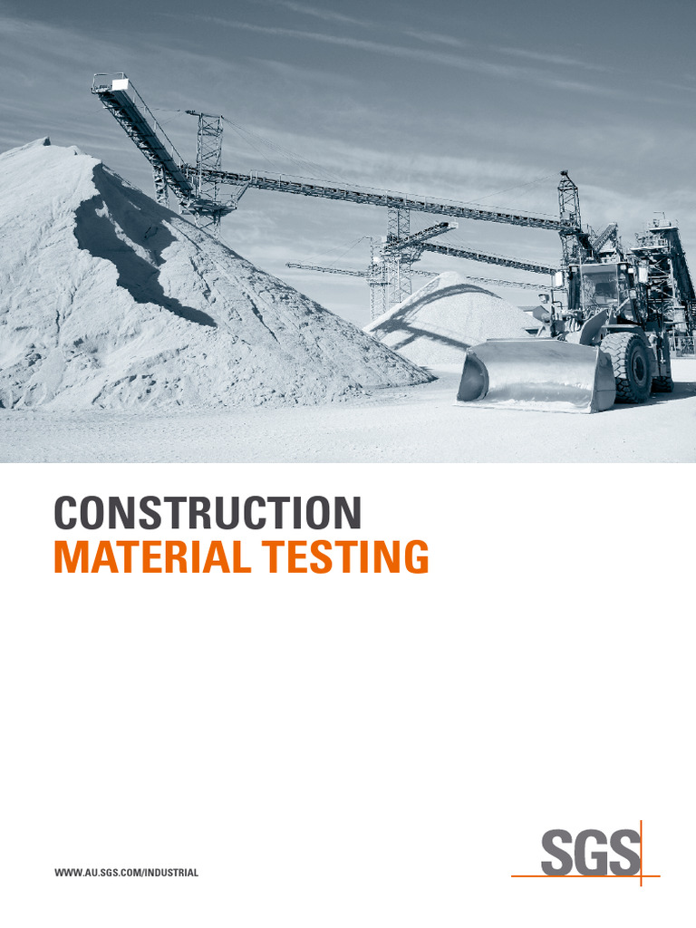 Comprehensive Construction Material Testing | PDF | Concrete | Soil ...