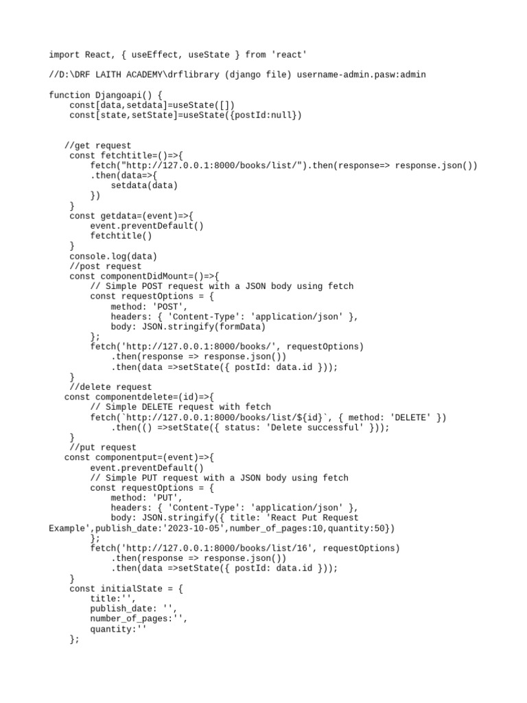 Django Api React | PDF | Information Technology | Data Management