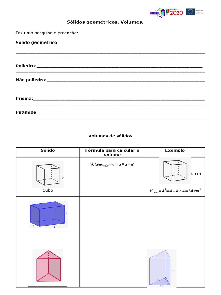 ficha de trabalho 3_ modulo A1_matematica | PDF | Geometria | Formas ...