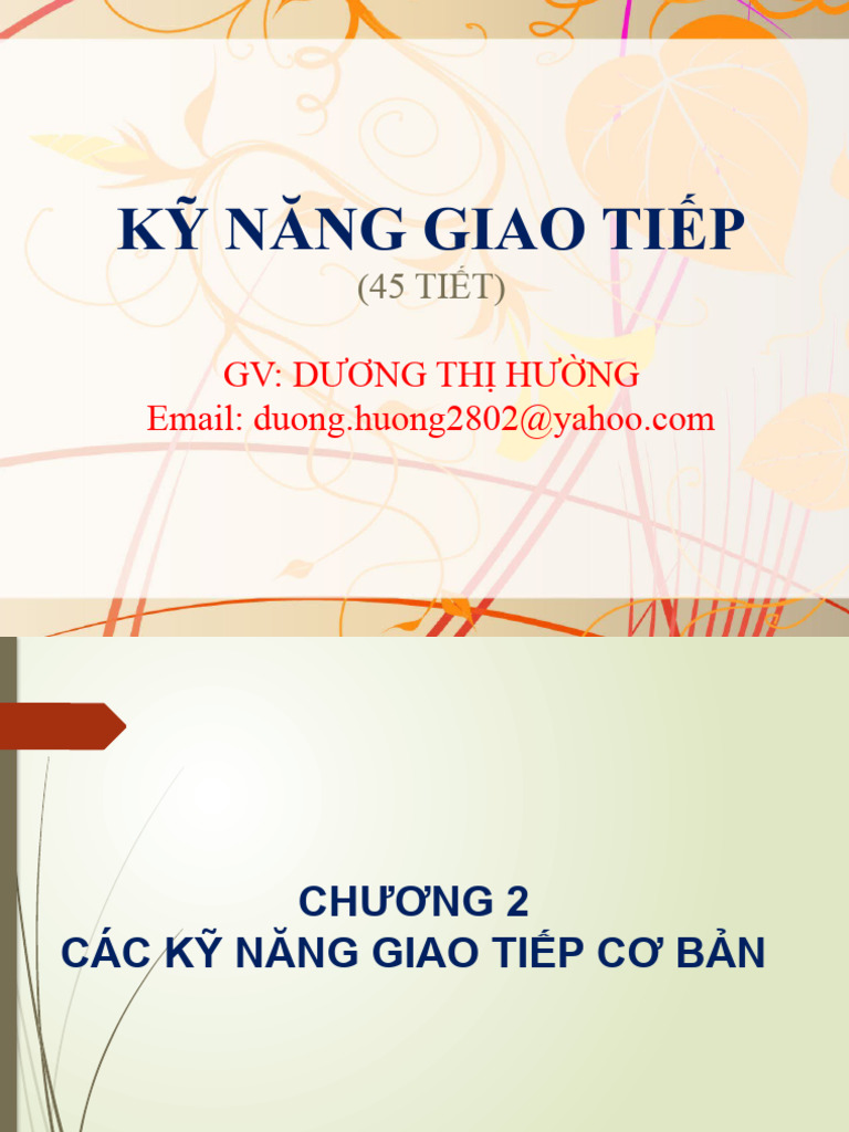 KNGT C2 KN Thuyet Trinh | PDF