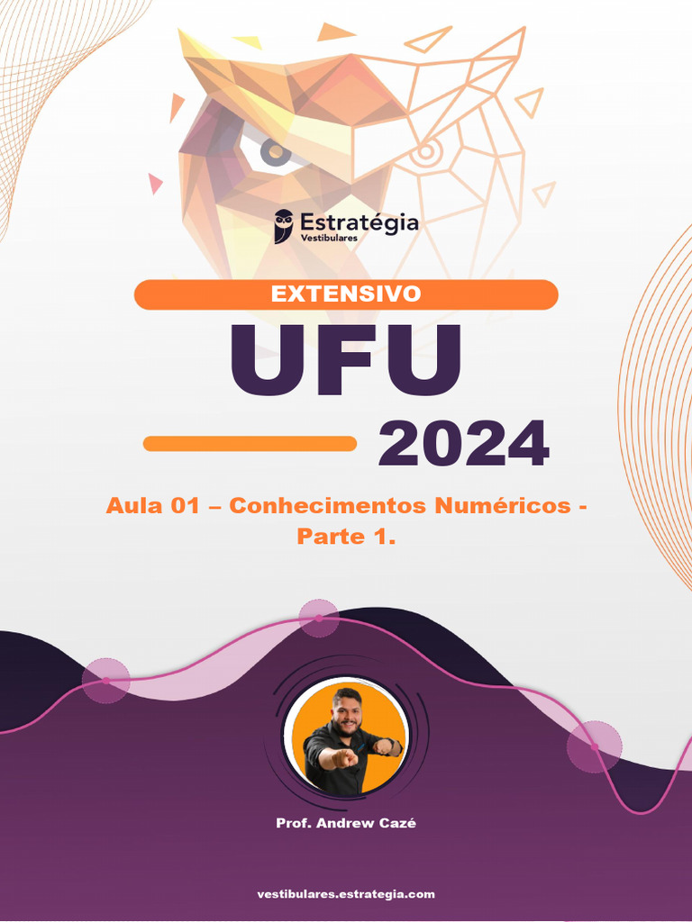 Aula 01 - Conhecimentos Numéricos (Parte 1) - UFU 2024 | PDF | Decimal | Objetos matemáticos