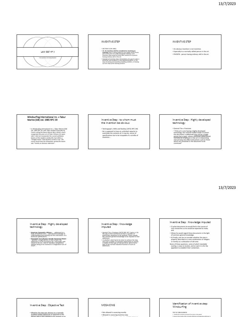 Understanding Inventive Step in Patents | PDF | Glossary Of Patent Law ...