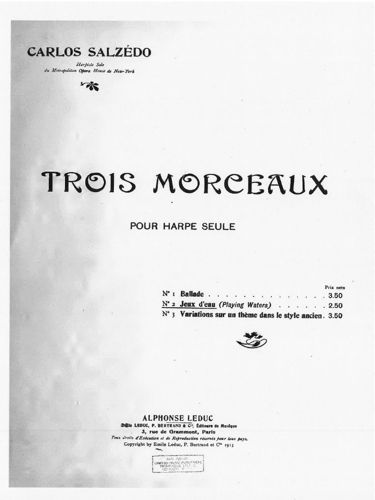 Salzedo - Jeux D'eau | PDF