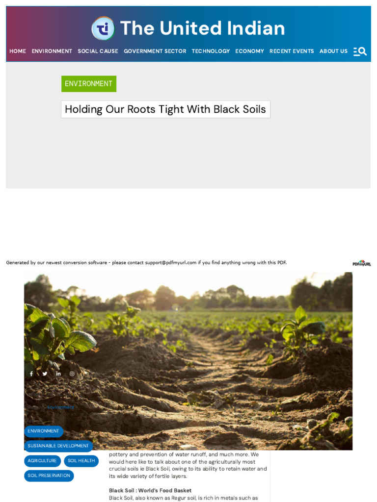 Understanding Black Soil's Importance | PDF | Soil | Agriculture