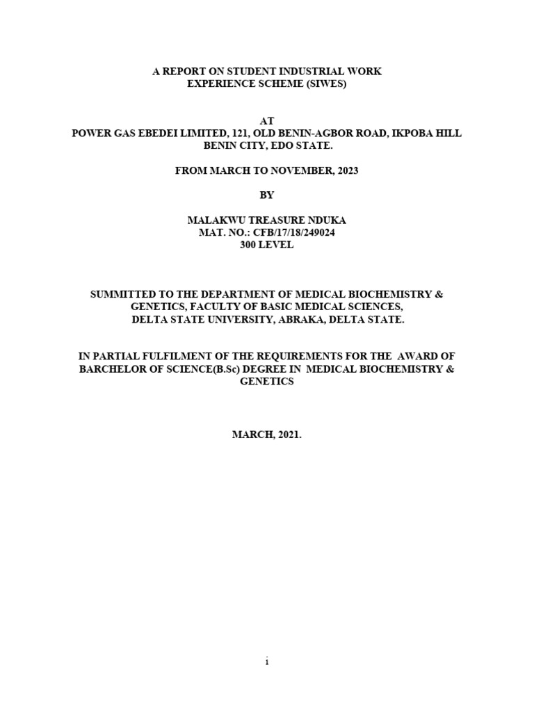 A Report On Student Industrial Work | PDF | Laboratories | Medical ...