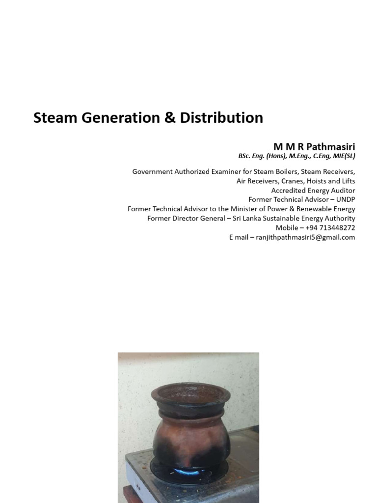 Steam Generation - Distribution 2023 | PDF | Boiler | Steam