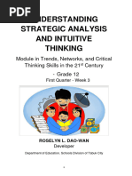 Understanding Strategic Analysis and Intuitive Thinking | PDF | Thought | Intuition