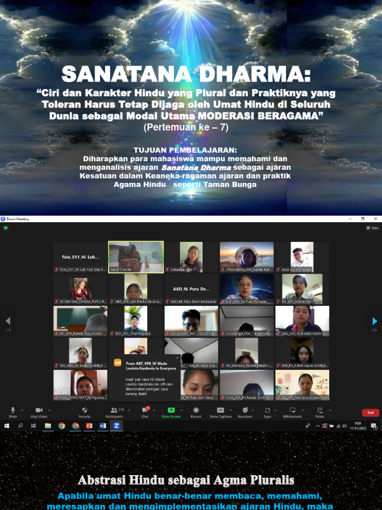 Pertemuan Ke-7 SANATANA DHARMA - Kesemestaan | PDF