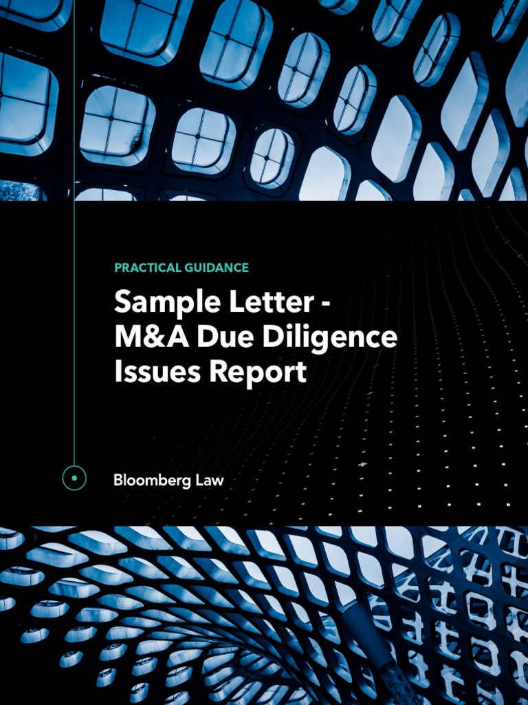 Sample MA Due Diligence Issues Report | PDF | Mergers And Acquisitions ...