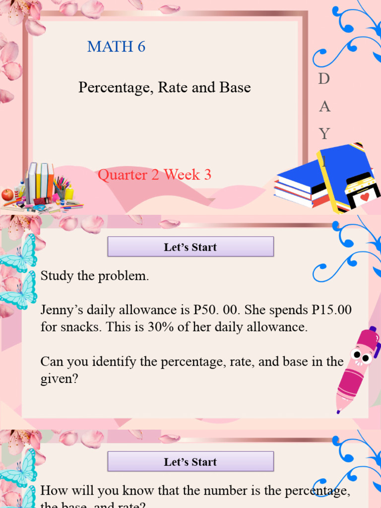 Math Q2 W3 Pdf Percentage Mathematics