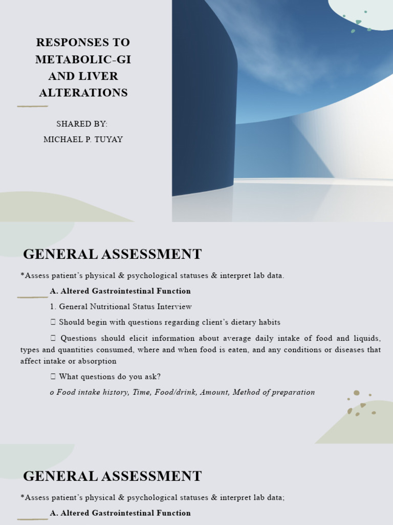 Responsesm To Metabolic Gi and Liver Alterations | PDF | Hyperglycemia ...