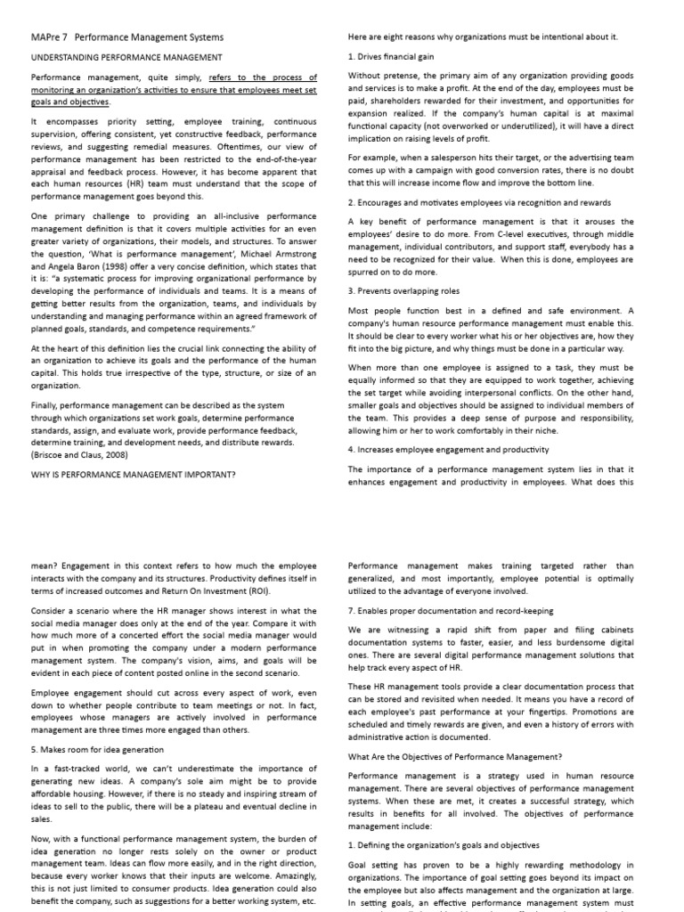 Mapre 7 | PDF | Performance Management | Goal