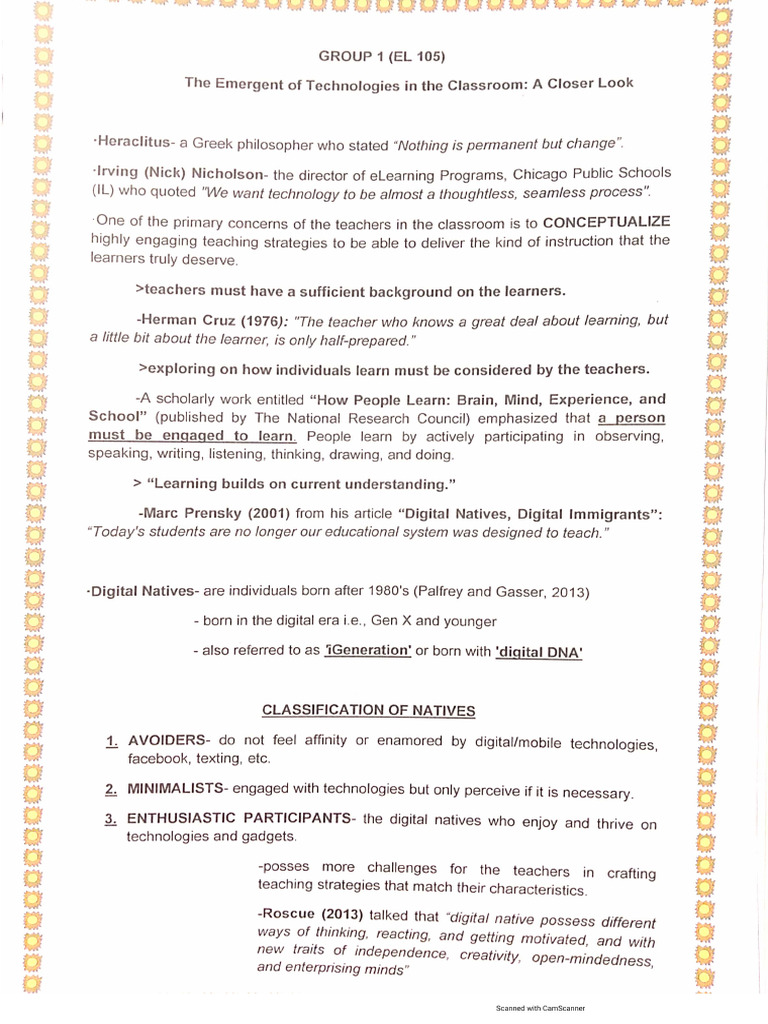 EL 105 PRELIM Written Reports | PDF