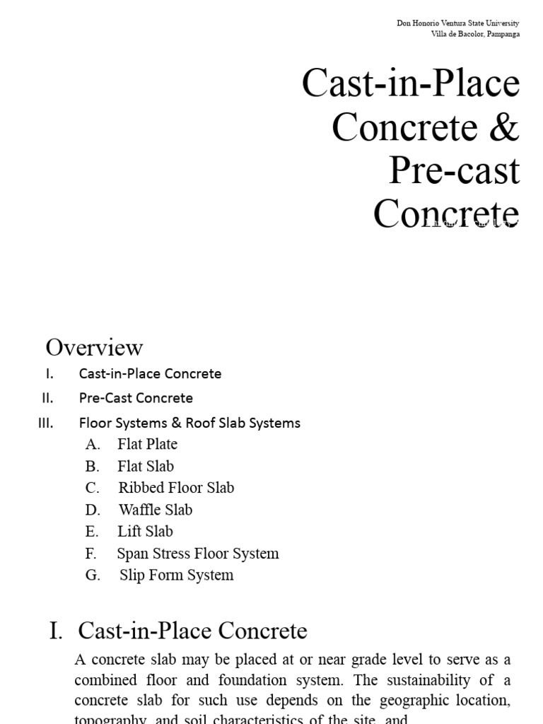 Cast in Place | PDF | Concrete | Precast Concrete