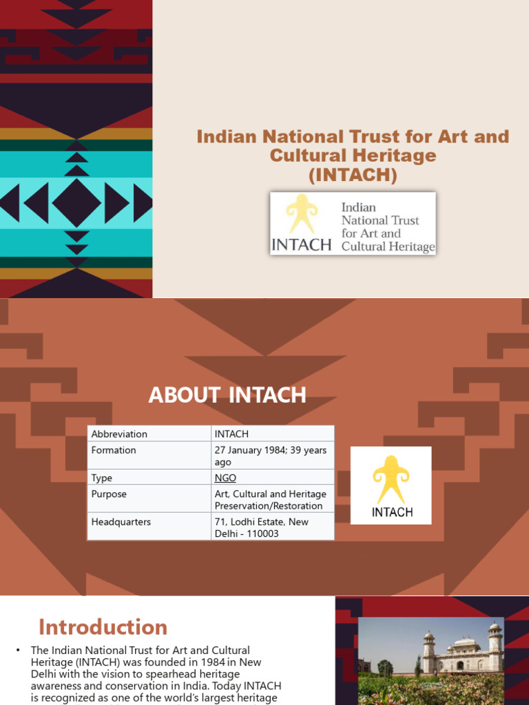 Overview of INTACH and Its Mission | PDF | Cultural Heritage | Ethnicity