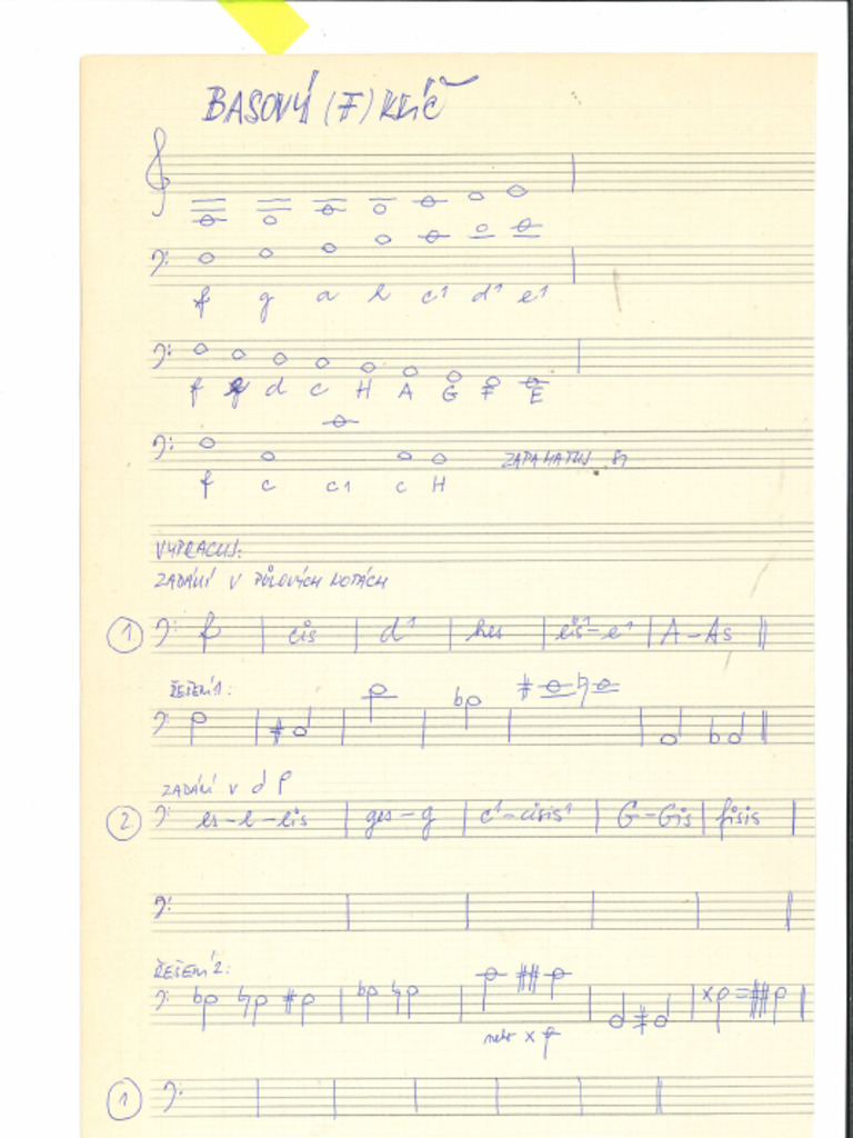 BASOVÝ KLÍČ, 1.A Prac - List | PDF