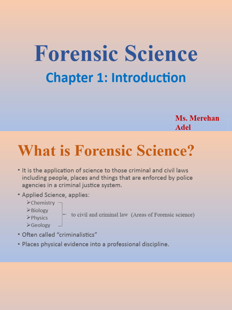 Introduction To Forensic Science Pdf Forensic Science Fingerprint