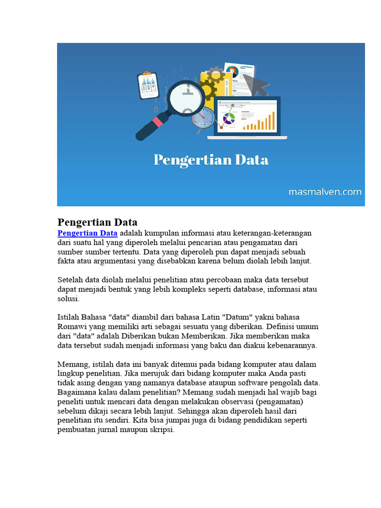 Pengertian dan Jenis Data | PDF | Karier & Perkembangan