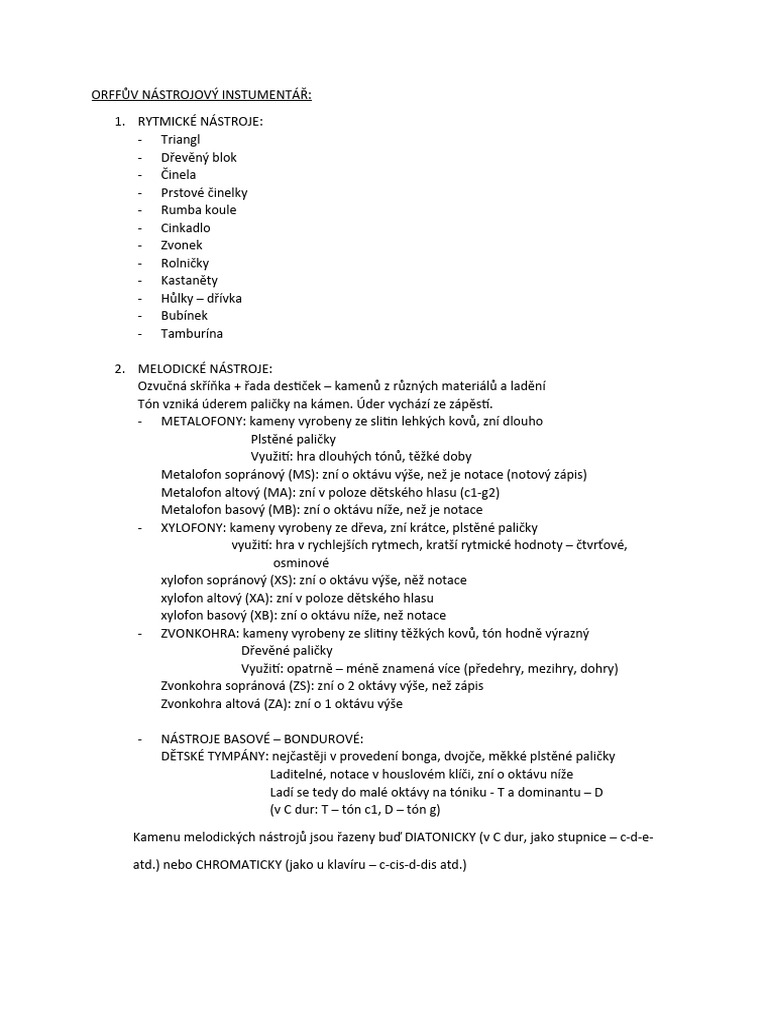 ORFFŮV NÁSTROJOVÝ INSTUMENTÁŘ | PDF