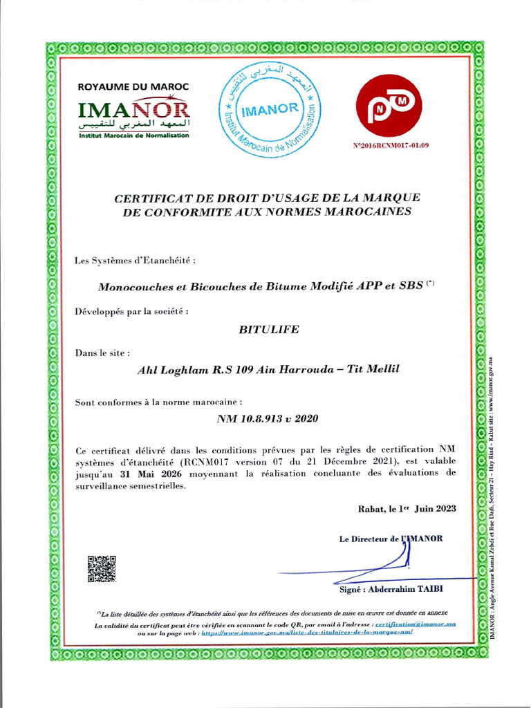 Certificat Bitulife 2023-Bis - 0001 | PDF