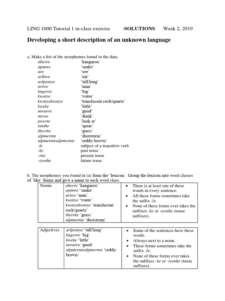Linguistics Morpheme Analysis Guide | PDF | Verb | Word