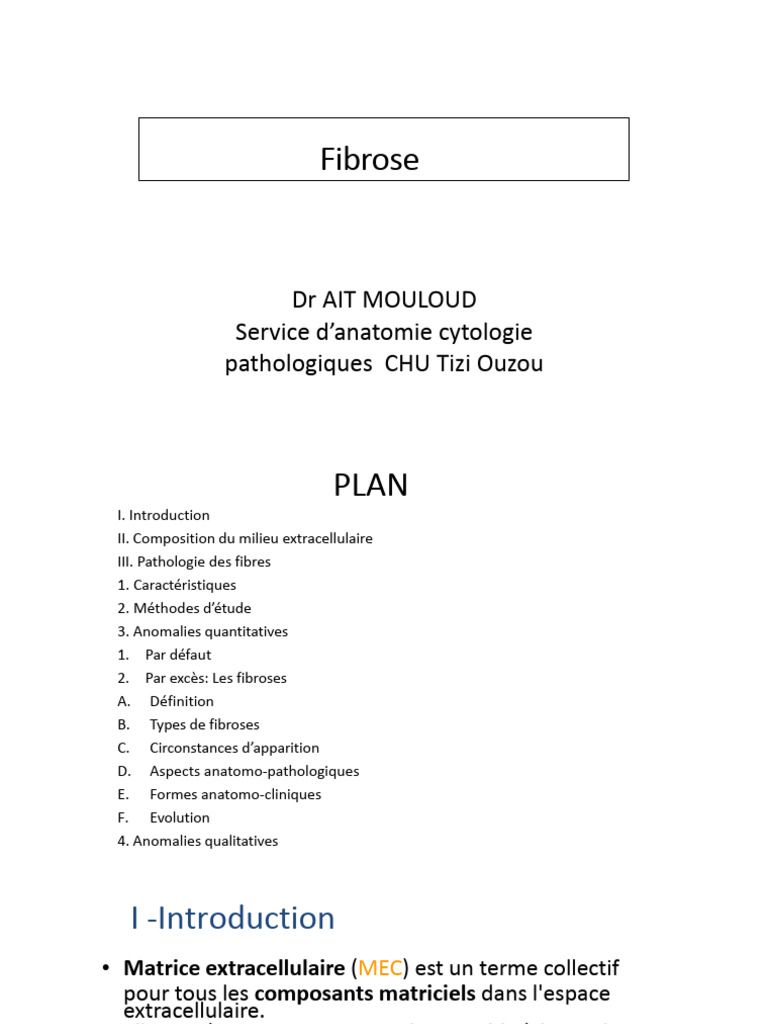 Fibrose : Types et Pathologies Associées | PDF | Cicatrice | Vaisseau ...