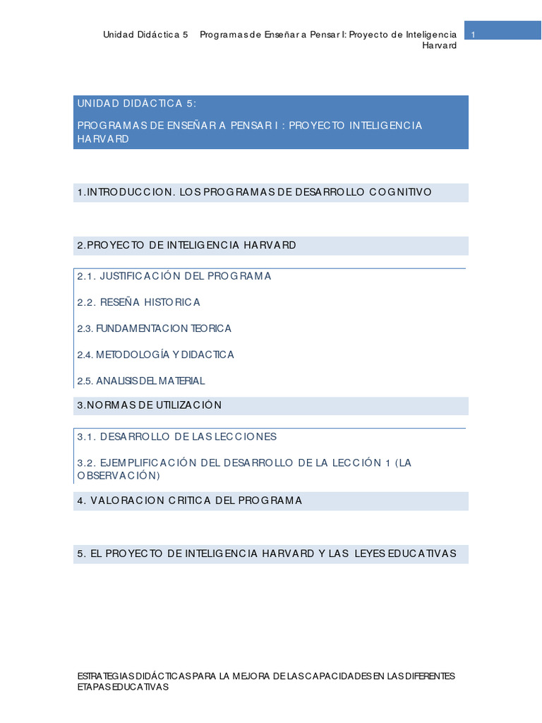 UD5 Capacidades | PDF | Pensamiento | Aprendizaje