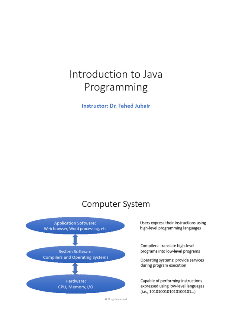01 Introduction | Download Free PDF | Java (Programming Language) | Java Virtual Machine