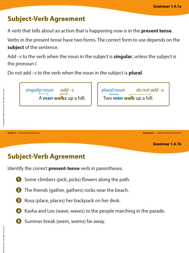 Display and Engage Grammar | PDF | Verb | Subject (Grammar)