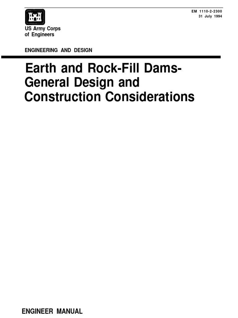 Earth and Rock-Fill Dam Design Manual | PDF | Dam | Soil Mechanics