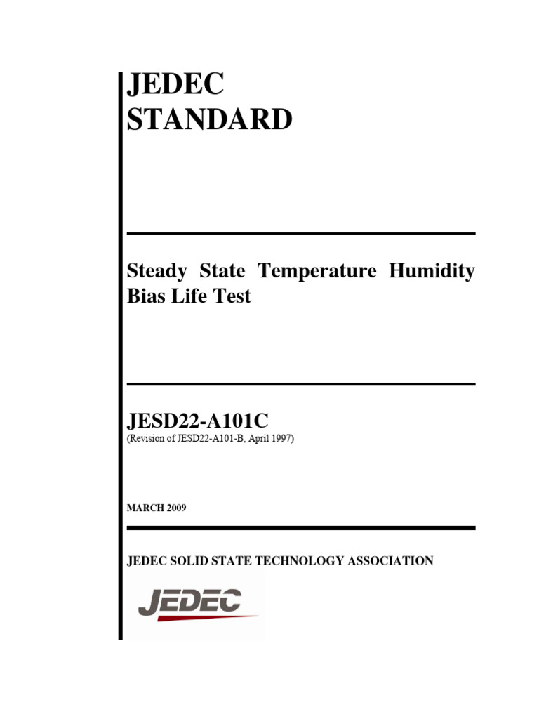 JEDEC JESD22a101c | PDF | Humidity | Electrical Connector