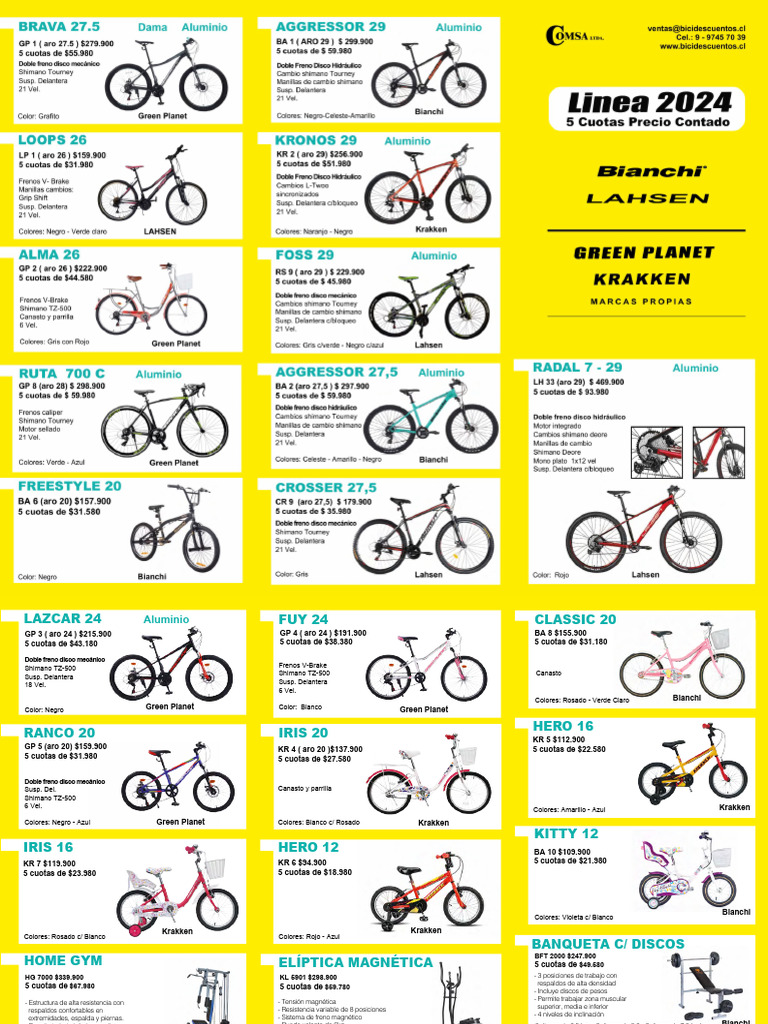 2 - Catálogo Bicicletas 2024 SQ | PDF | Vehículos terrestres | Vehículos