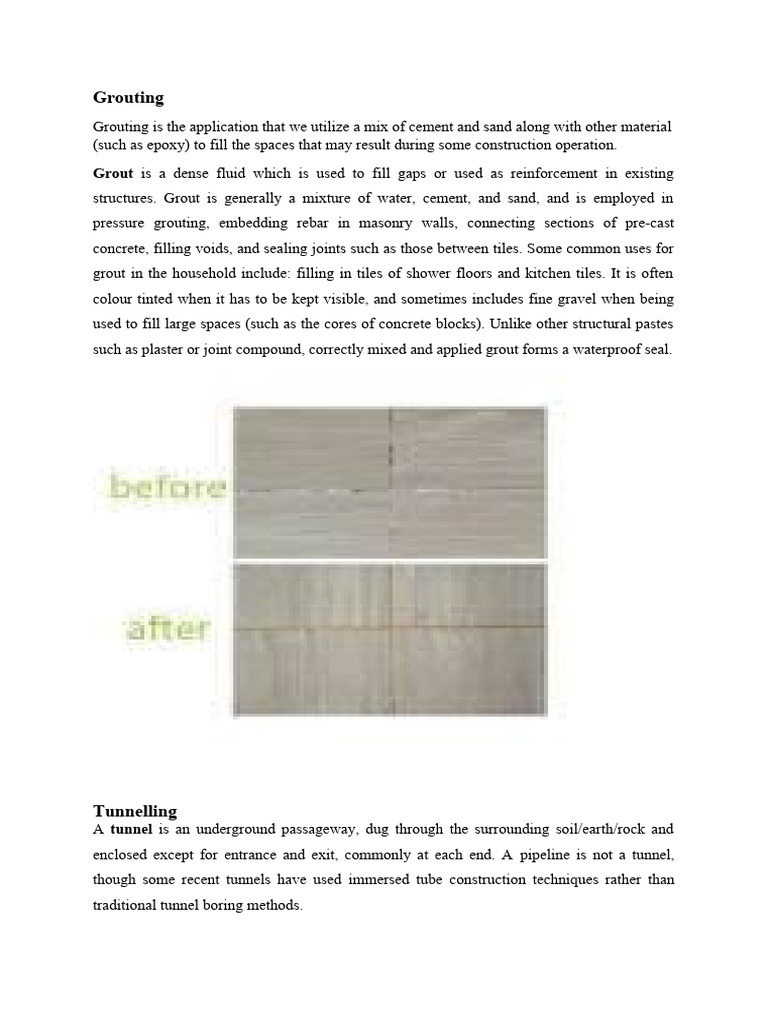 Grouting | PDF | Tunnel | Geotechnical Engineering