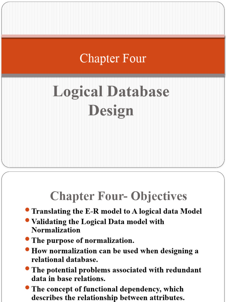 Chapter 4 Logical Design | PDF | Conceptual Model | Data Model Chapter 4 Logical Design | PDF | Conceptual Model | Data Model